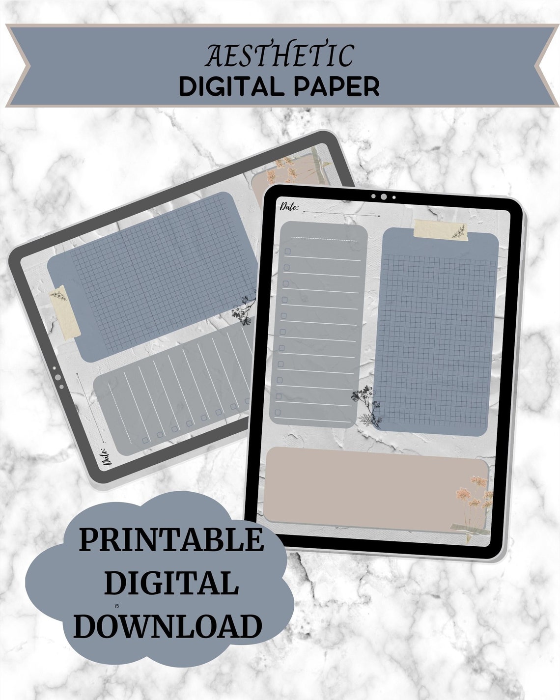 Aesthetic Digital Paper / Printable Planner/ Digital Planner / - Etsy