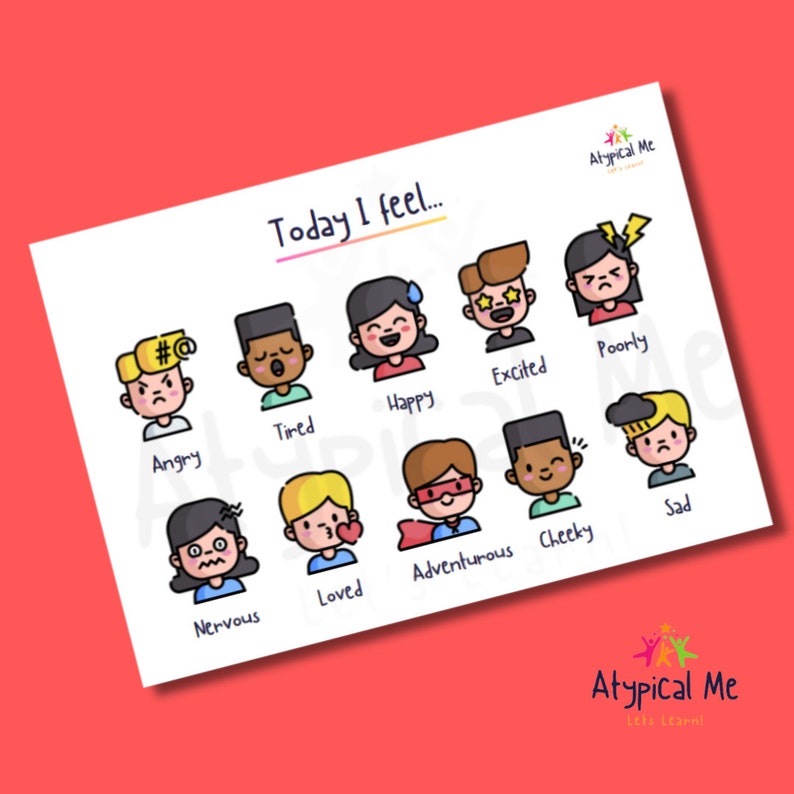 Emotions Chart Printable | Autism-friendly Feelings Visual | SEN ...