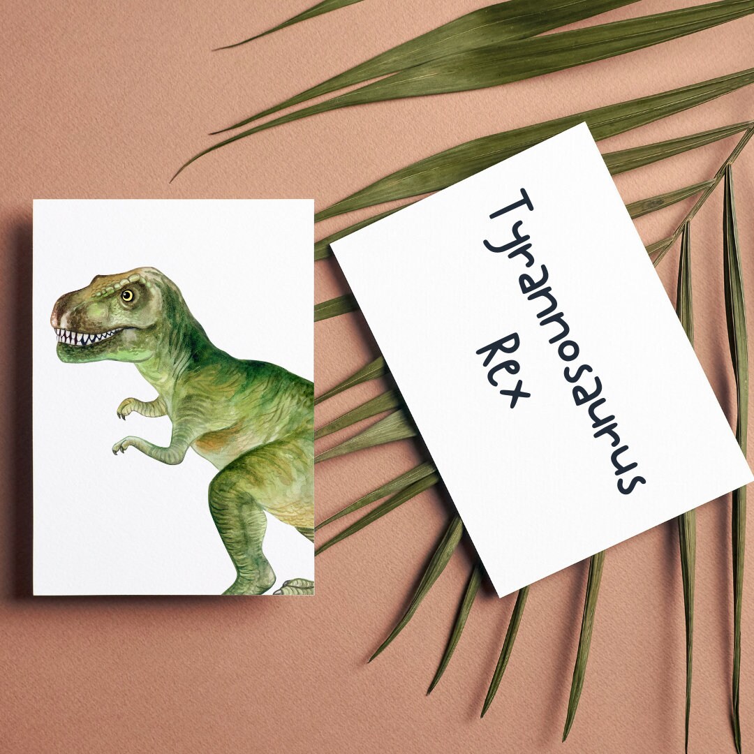 Dinosaur Flash Cards | Match, Say & Spell | Printable Learning Activity ...
