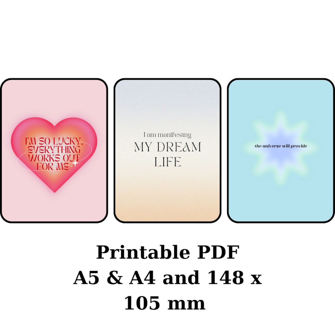 15 Affirmation Cards, Printable Pdf Affirmation Cards, Digital ...