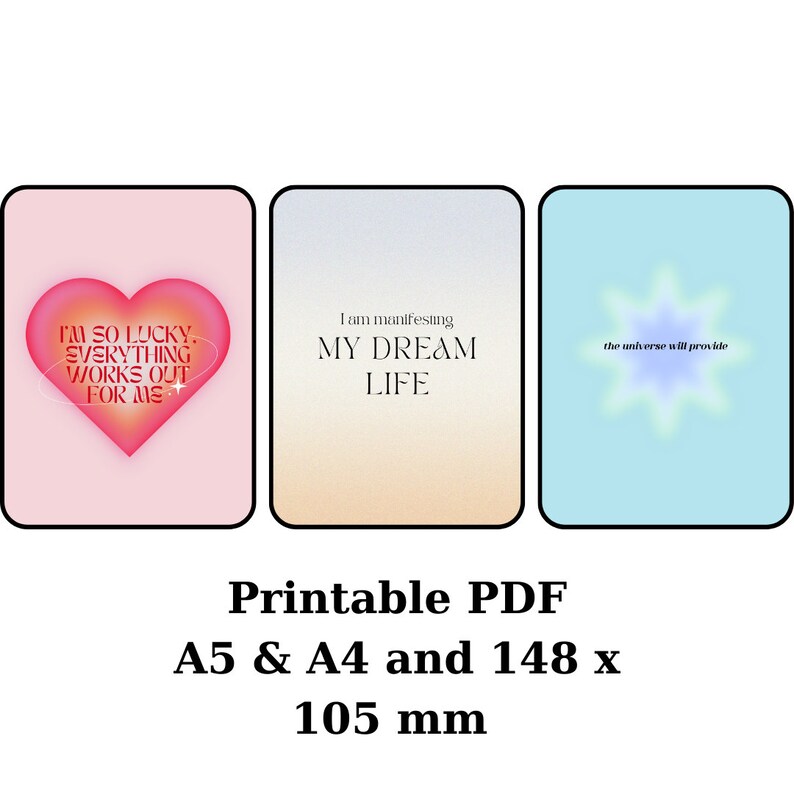 15 Affirmation Cards, Printable Pdf Affirmation Cards, Digital ...