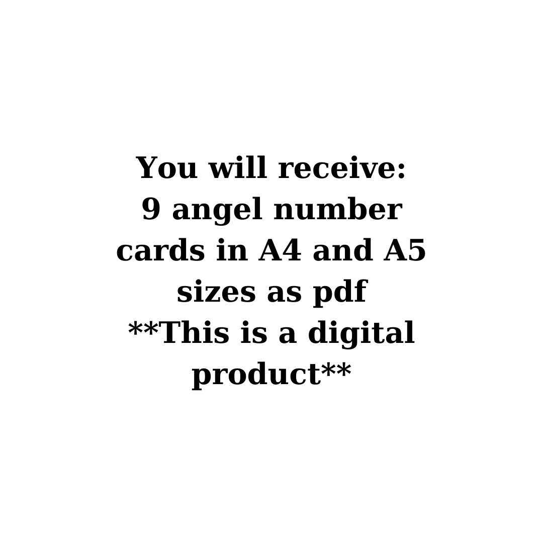 Printable Angel Number Cards, Pdf Angel Number Cards, Angel Number ...