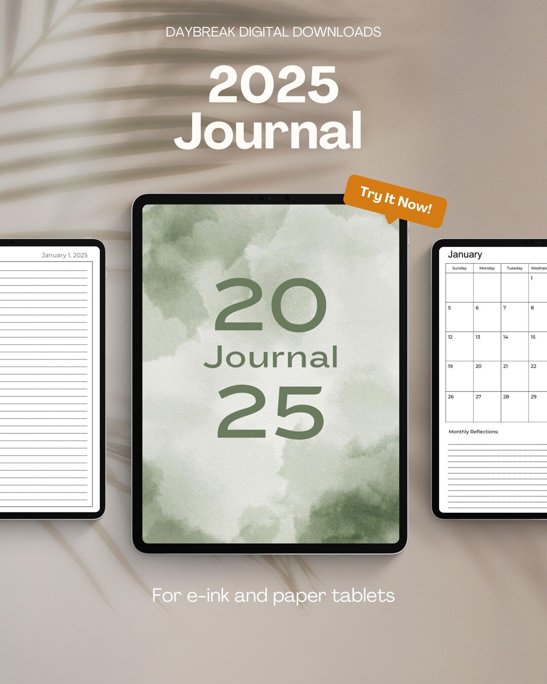 2025 Dated Journal for E-ink Tablets - Etsy