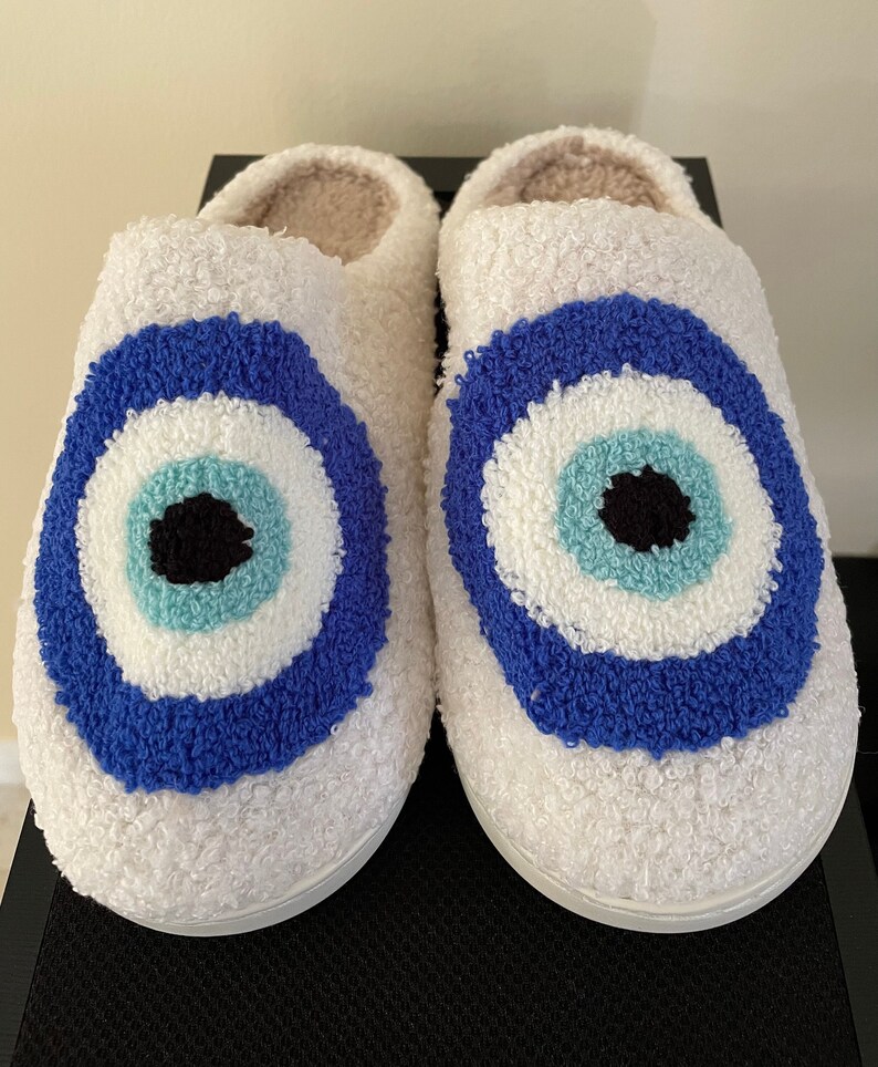 Evil Eye Slippers Comfy Slides Evil Eye - Etsy