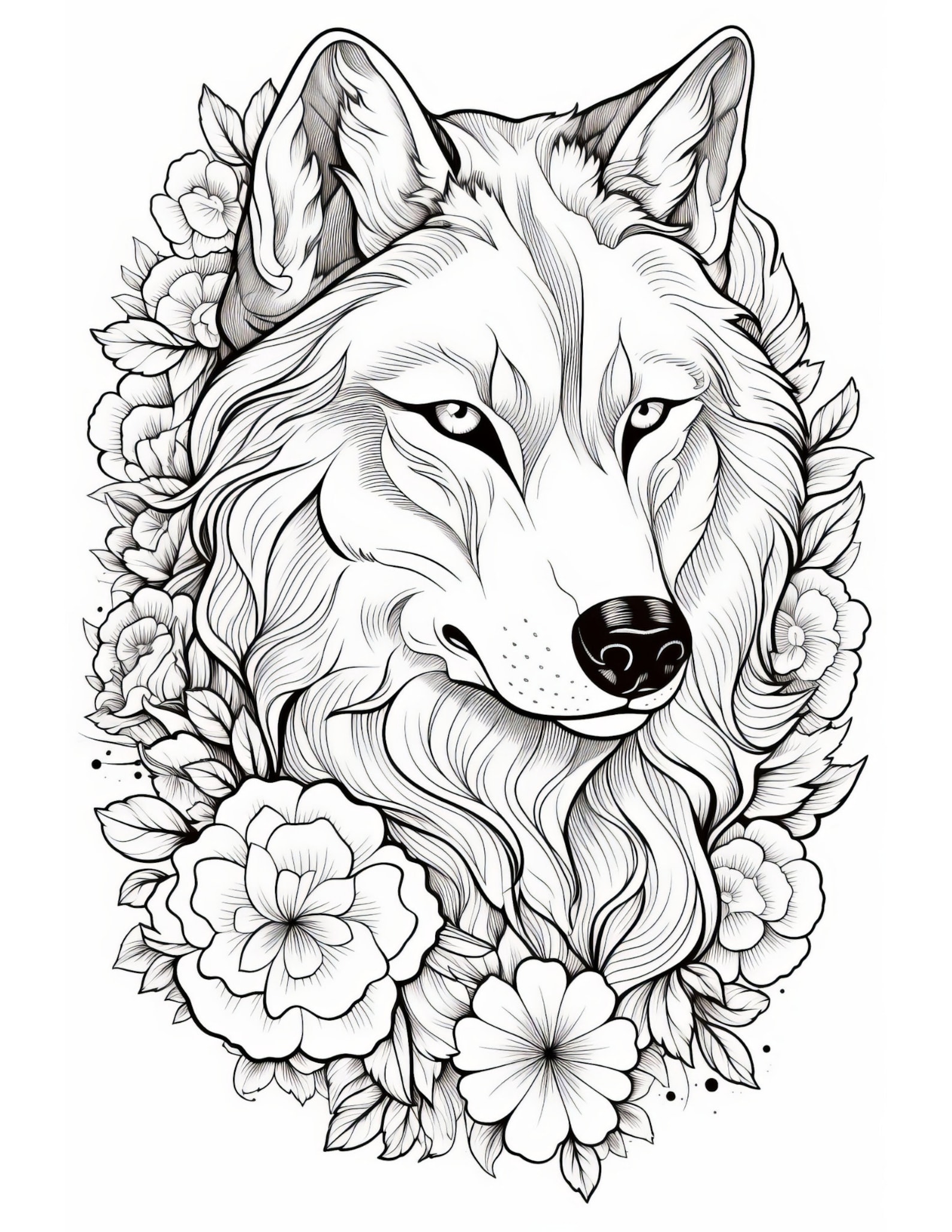 Wolves Coloring Pages, Coloring Pages, Adult Coloring, Kids Coloring ...
