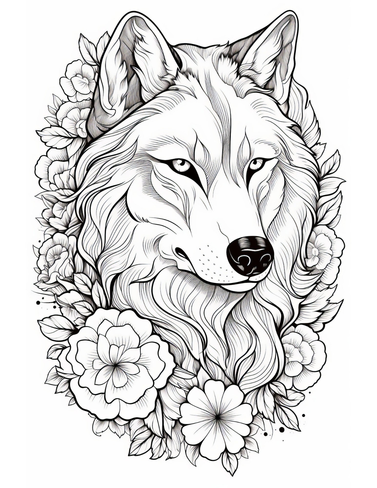 Wolves Coloring Pages, Coloring Pages, Adult Coloring, Kids Coloring ...