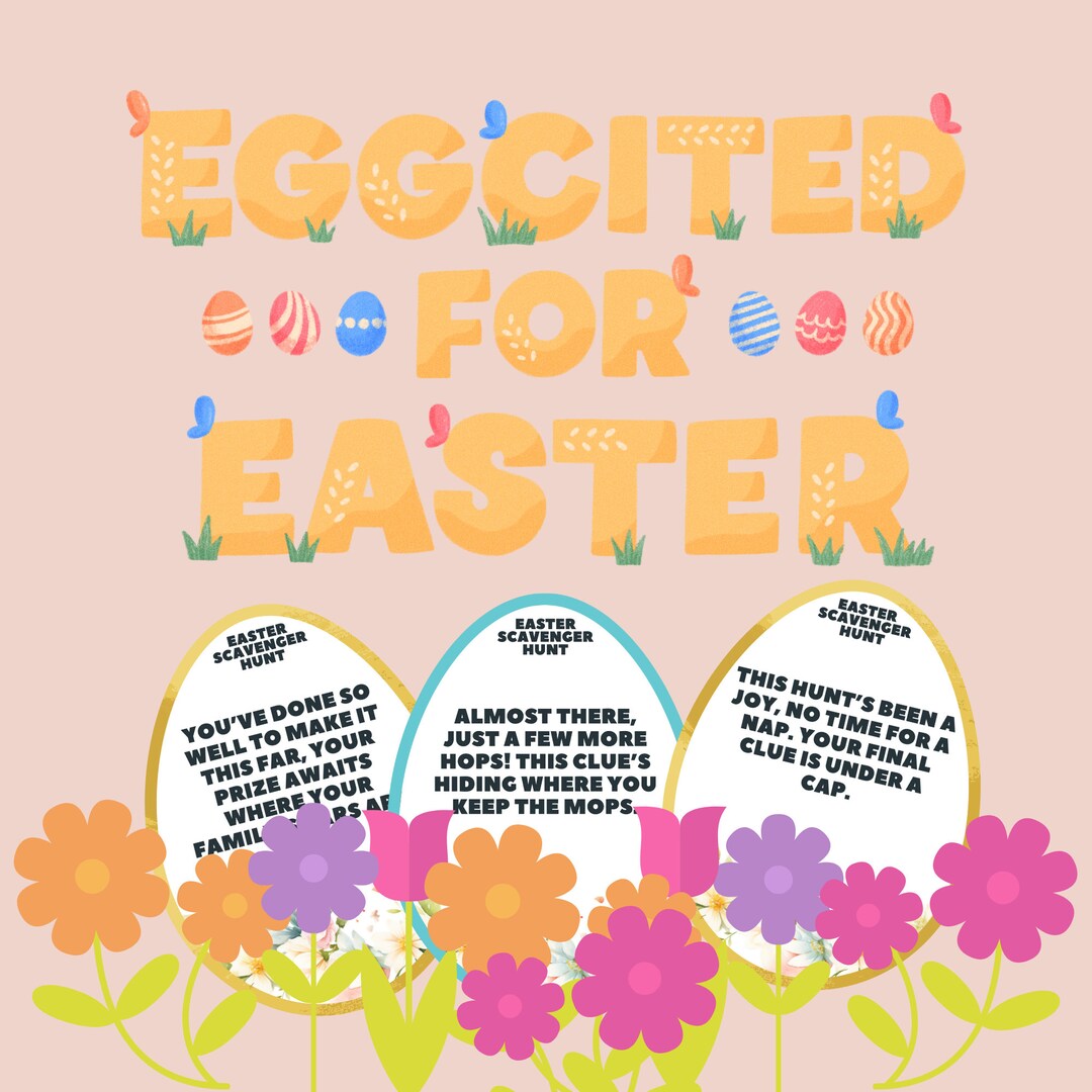 Easter Scavenger Hunt, Kids Easter Fun, PDF From Canva, Digital Download, Easter Games ...