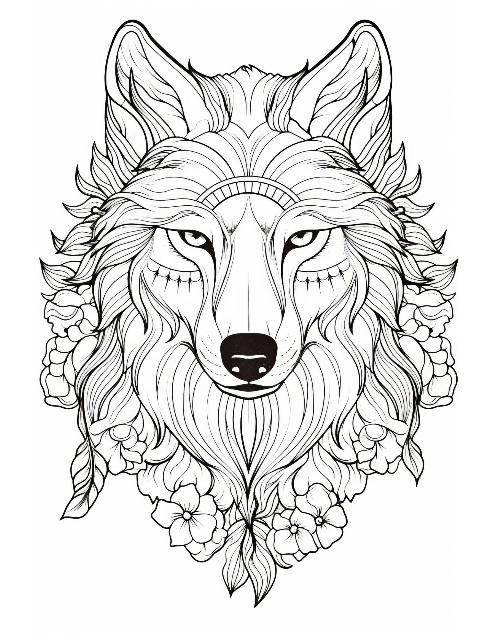Wolves Coloring Pages, Coloring Pages, Adult Coloring, Kids Coloring ...