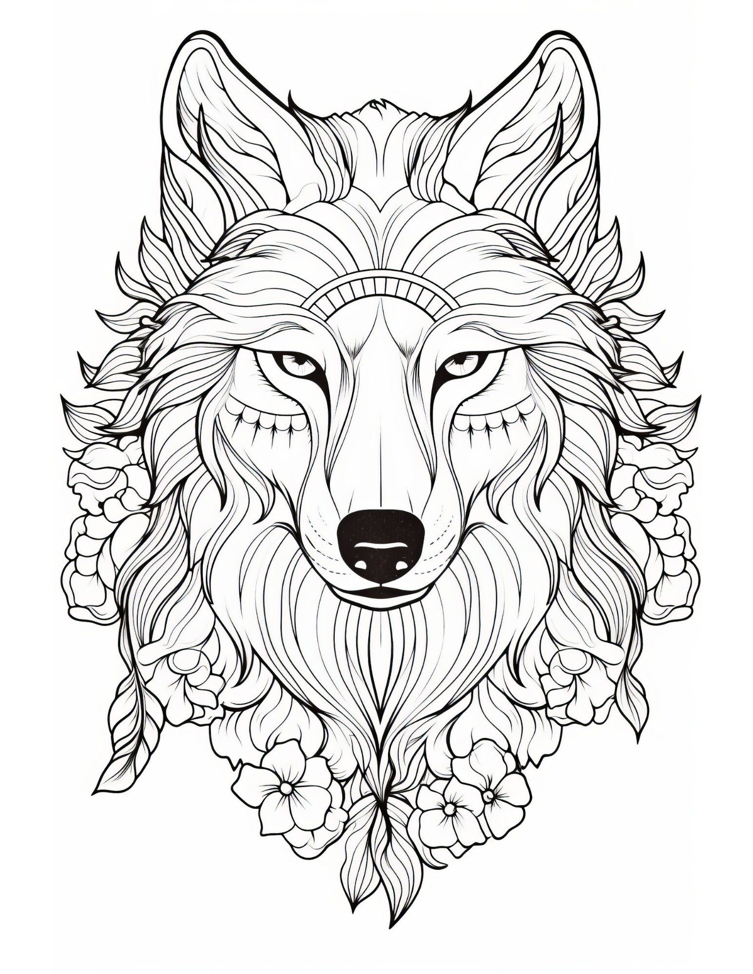 Wolves Coloring Pages, Coloring Pages, Adult Coloring, Kids Coloring ...