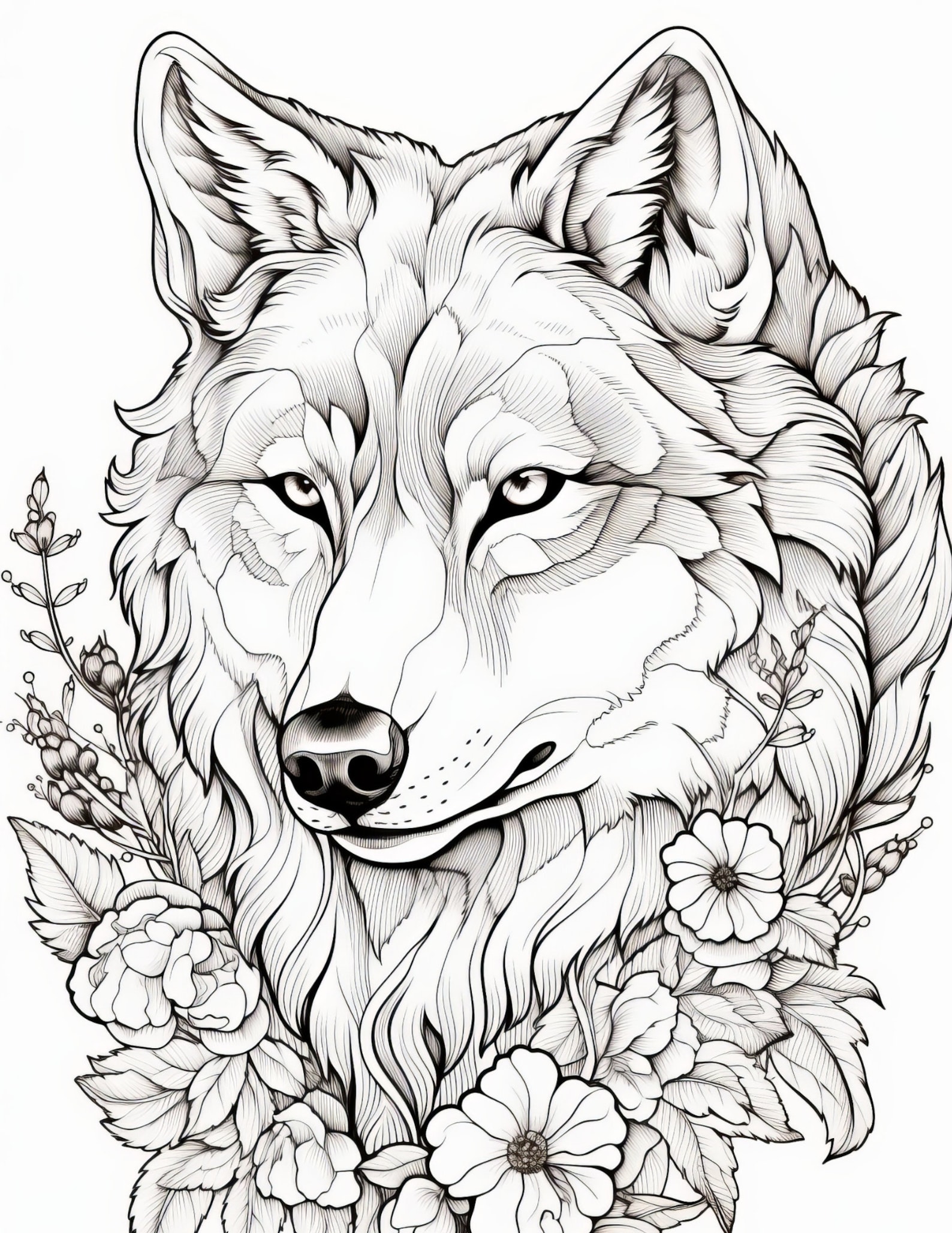 Wolves Coloring Pages, Coloring Pages, Adult Coloring, Kids Coloring ...