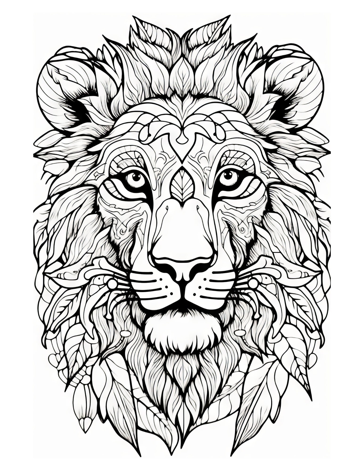 Wild Animal Color Sheets, Adult Coloring, Animal Color Pages, PDF ...
