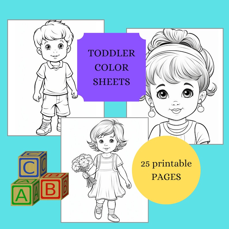 Toddler Color Pages, Coloring Pages for Kids, Colors, Party Coloring ...