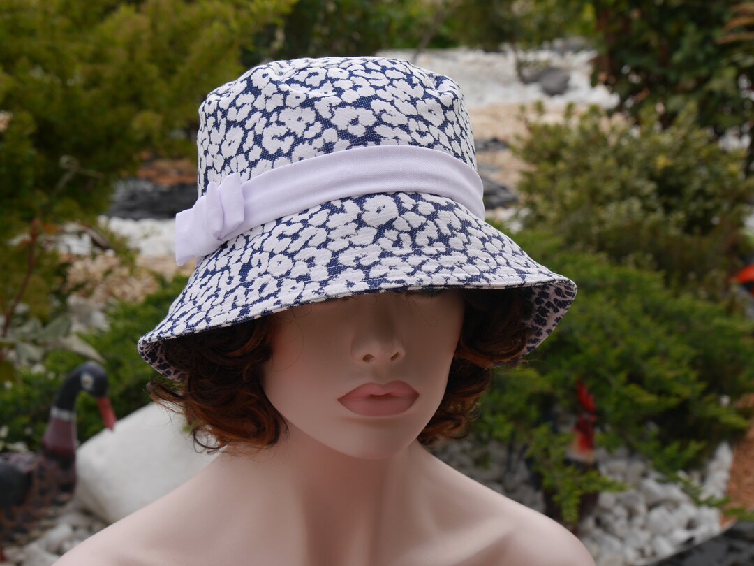 Bob Hat, Women's Hat, Cloche Hat, Summer Hat, This Bob Hat is Navy Blue ...