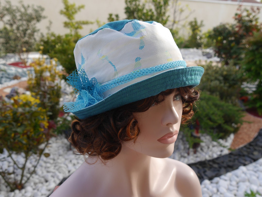 Bob Hat, Women's Hat, Cloche Hat, Summer Hat, This Bob Hat is White and ...