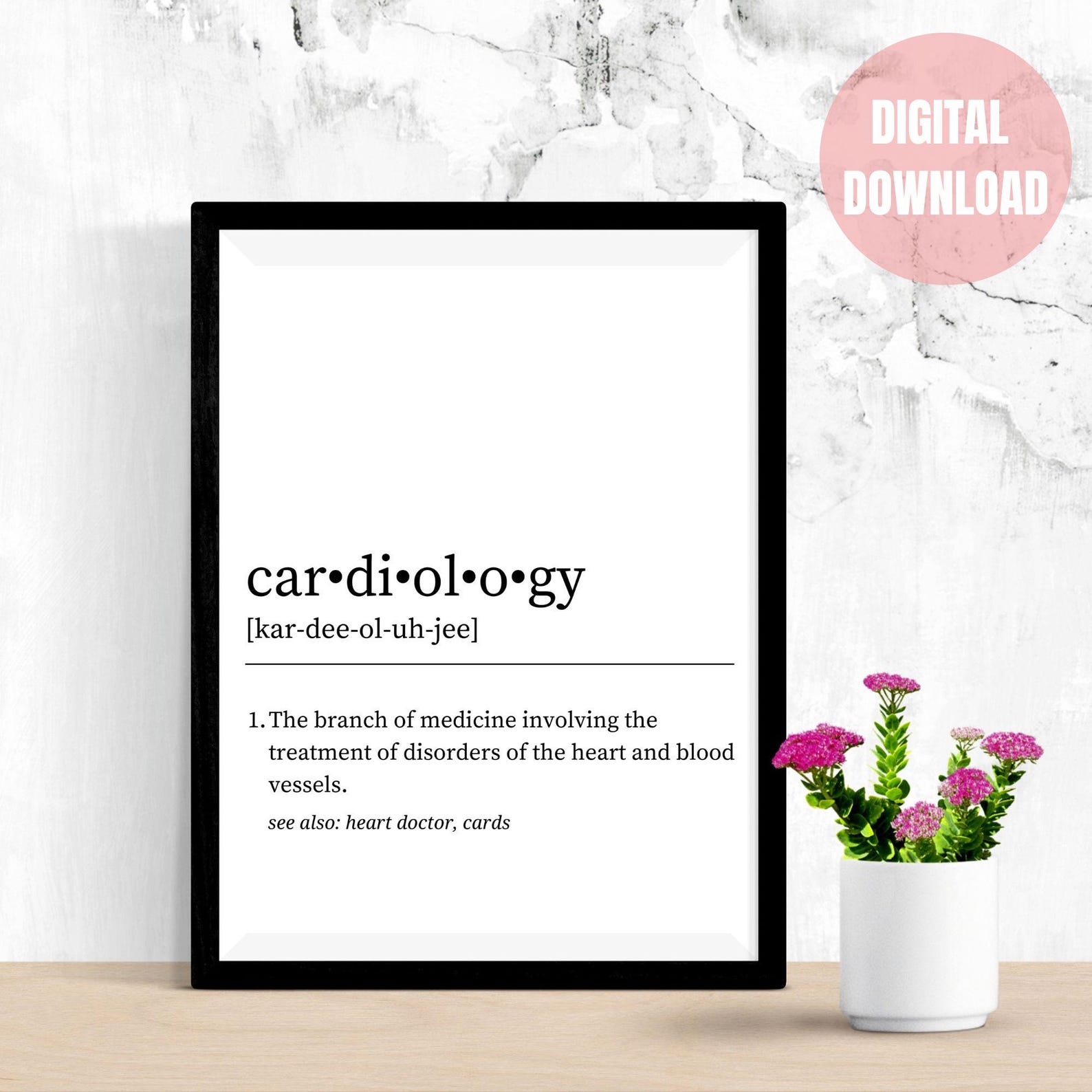 Cardiologist Office Wall Art | Minimalist Medical Printable Decor ...