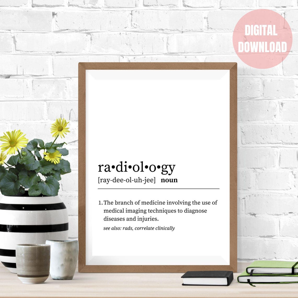 Radiologist Office Wall Art | Minimalist Radiology Printable Decor ...
