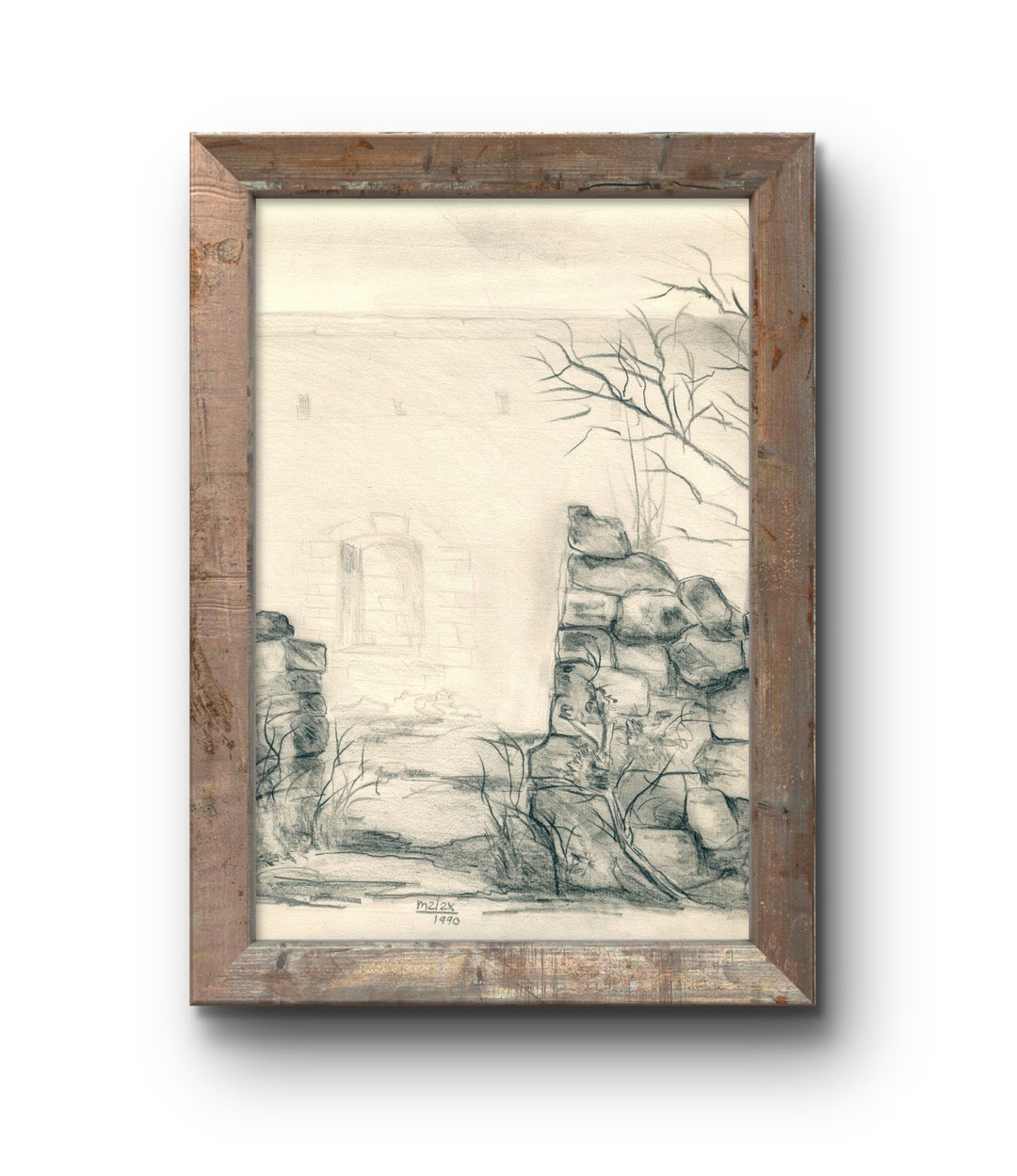 Vintage Beige Drawing, Digital Download, Charcoal Sketch, Pencil ...