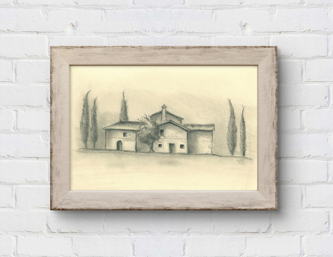 Vintage Beige Drawing, Digital Download, Charcoal Sketch, Pencil ...
