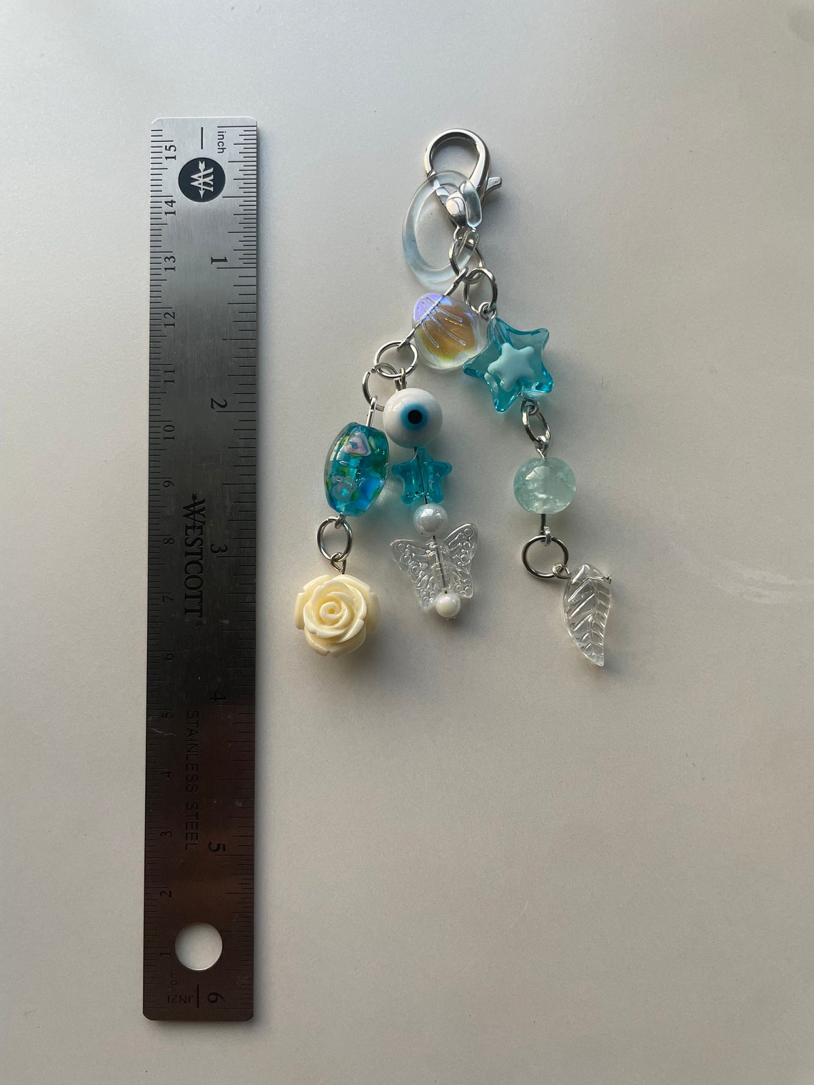 Handmade Blue Fairy Keychain - Etsy