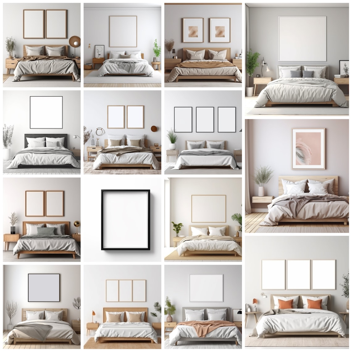 20 Bedroom Interior Mockups Frame Mock up Bundle Mock up Photograph ...