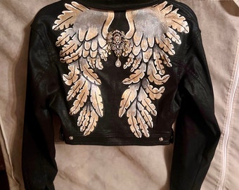 Black Angel Wings Kustoms Jacket Size S - Etsy