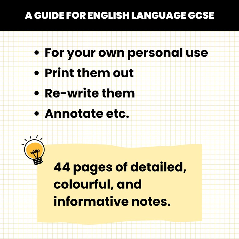 GCSE English Language Revision Notes | Combined English Useful Study ...