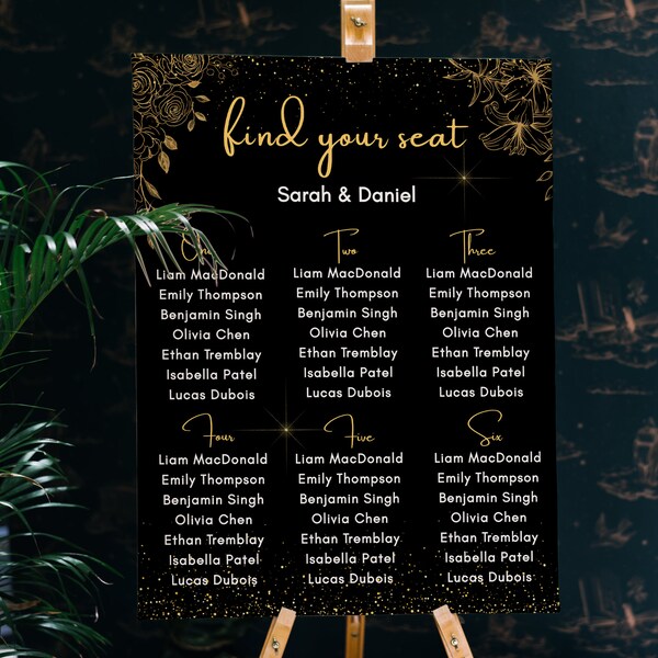 Gold Seating Chart Stand - Etsy