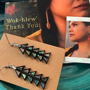 Native Earrings, Abalone Sturgeon Back - Etsy