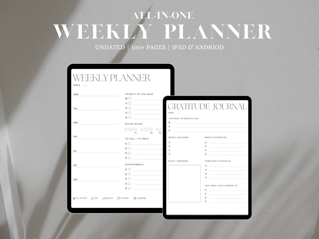 Complete Weekly Planner: Planner, Gratitude, and Notes - Etsy