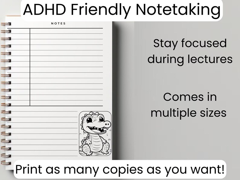 Cornell Style Notes Printable - Adhd-friendly Coloring Pages - 12 ...