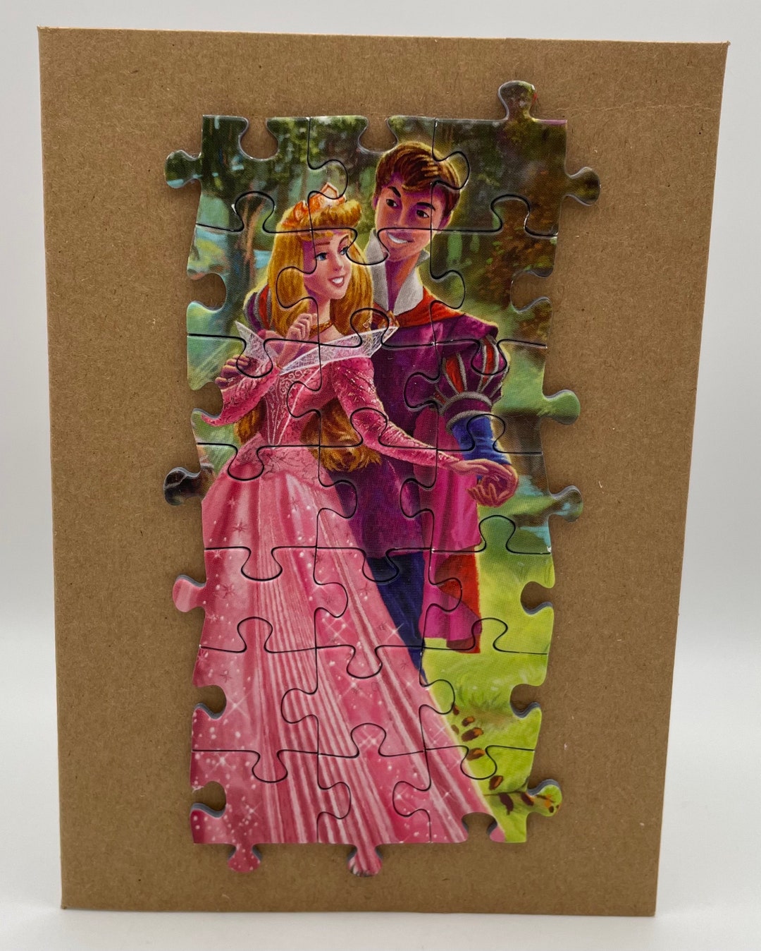 Disney Sleeping Beauty and Prince Charming Jigsaw Puzzle Card Handmade ...