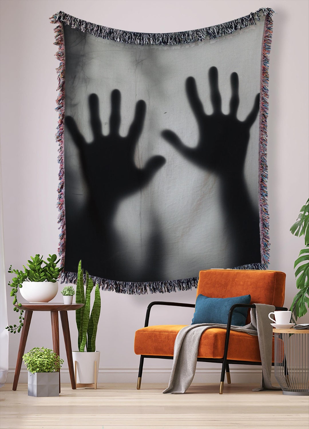 Horror Movie Woven Blanket, Spooky Season Blanket, Scary Halloween ...