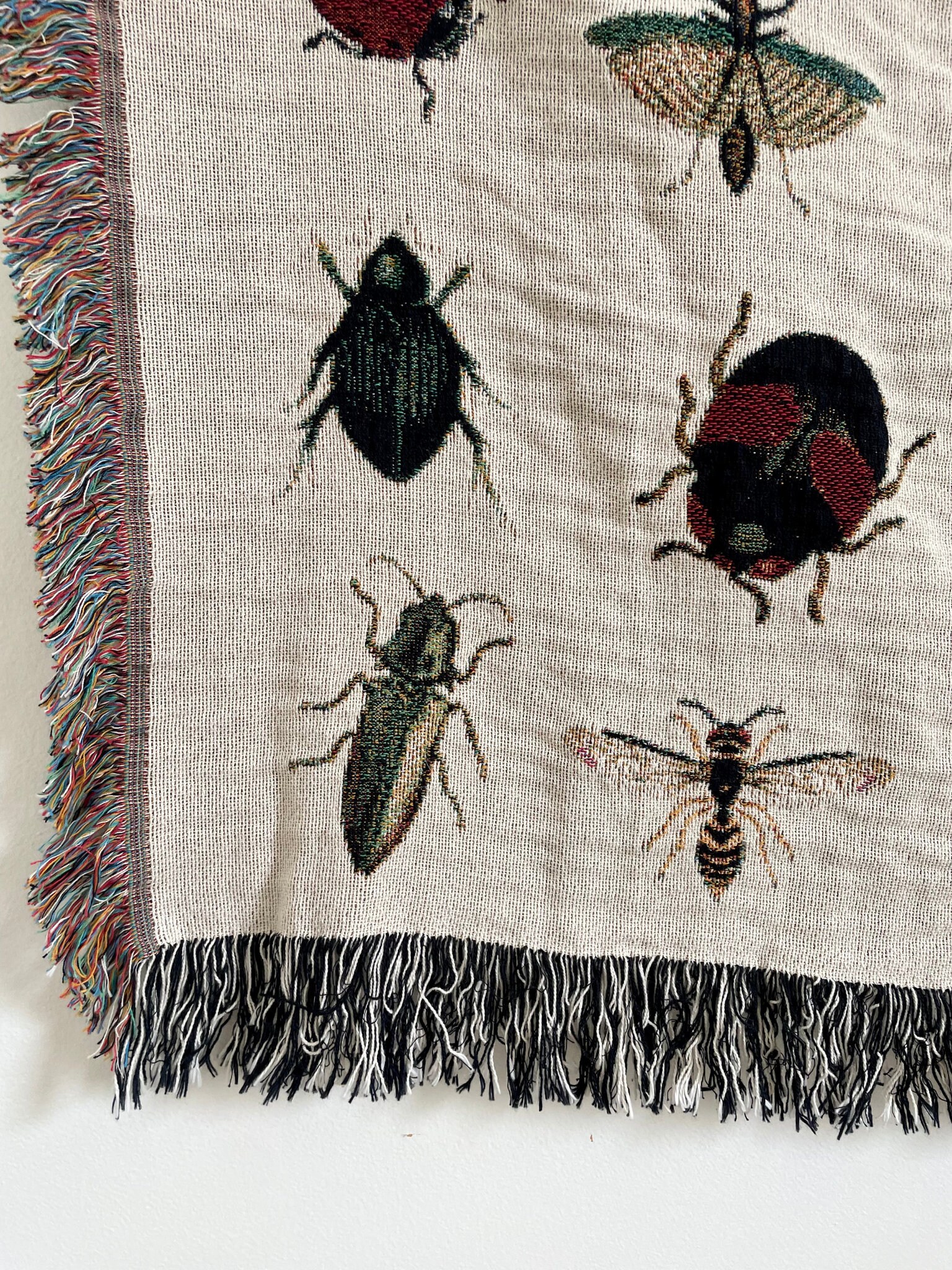 Bug Throw Blankets, Insect Pattern Blanket, Beetle Woven Throw Blanket ...
