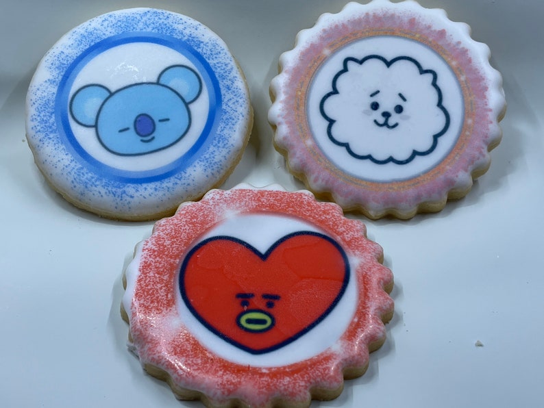Custom BT21 Cookies 12 per Order - Etsy