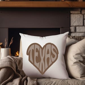 Texas Love Decorative Pillow, Cozy Home Accent, Gift for Texas Lovers ...