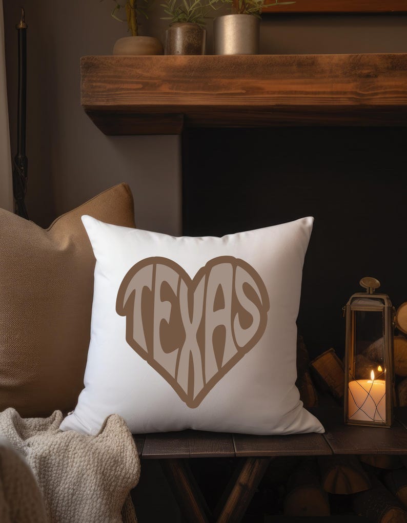 Texas Love Decorative Pillow, Cozy Home Accent, Gift for Texas Lovers ...