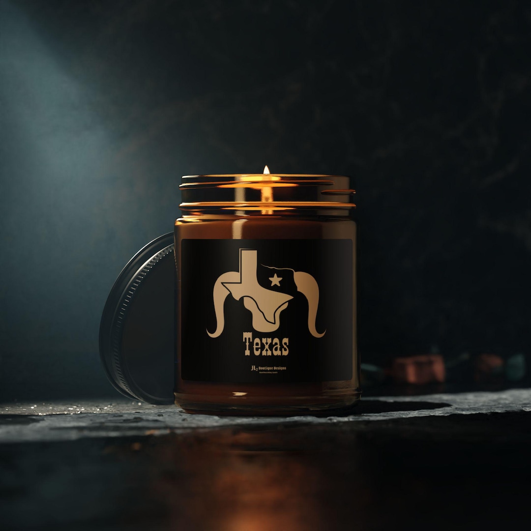 Texas Soy Candle, Lone Star State Design, Texas Longhorns Scented ...