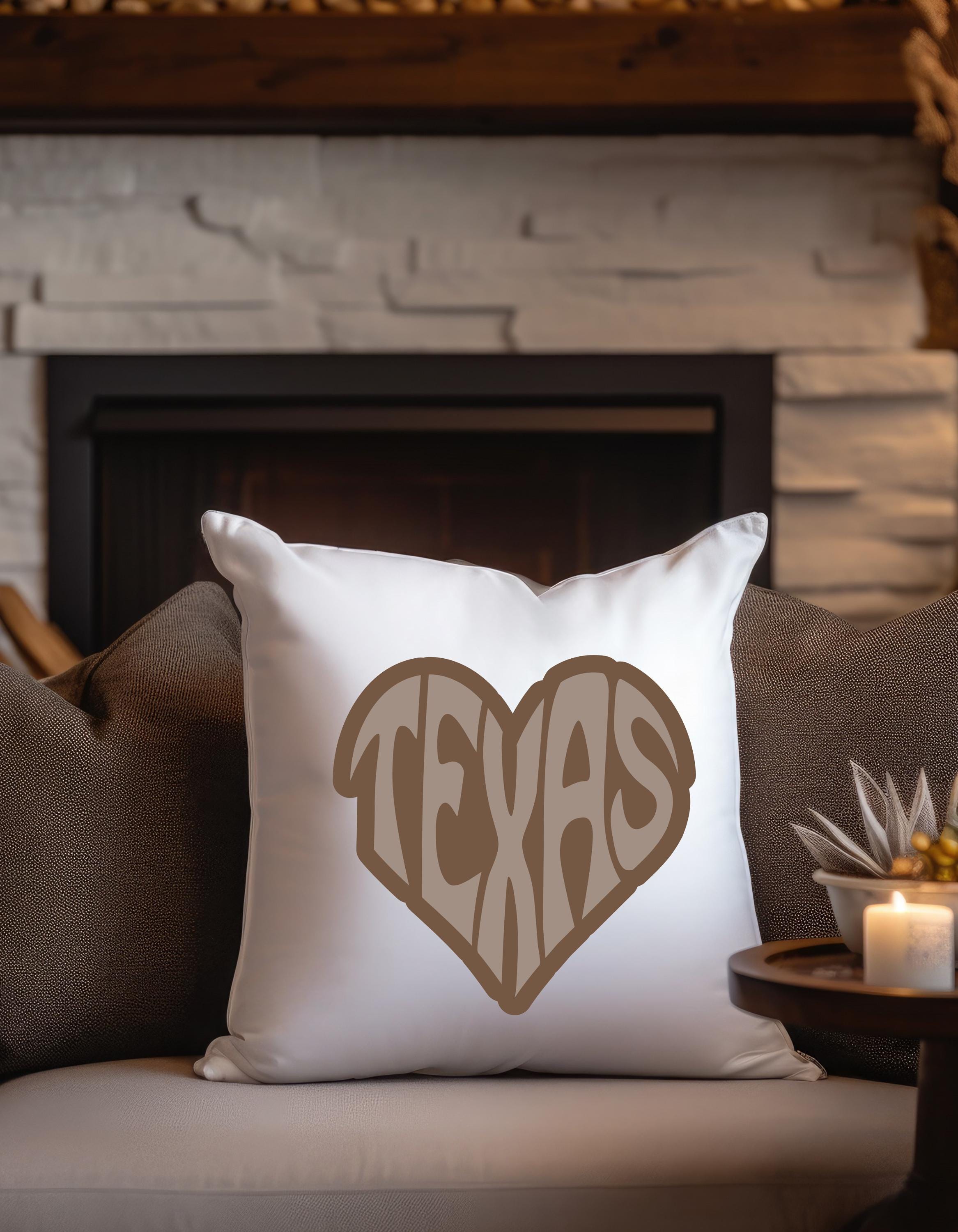 Texas Love Decorative Pillow, Cozy Home Accent, Gift for Texas Lovers ...
