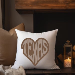Texas Love Decorative Pillow, Cozy Home Accent, Gift for Texas Lovers ...