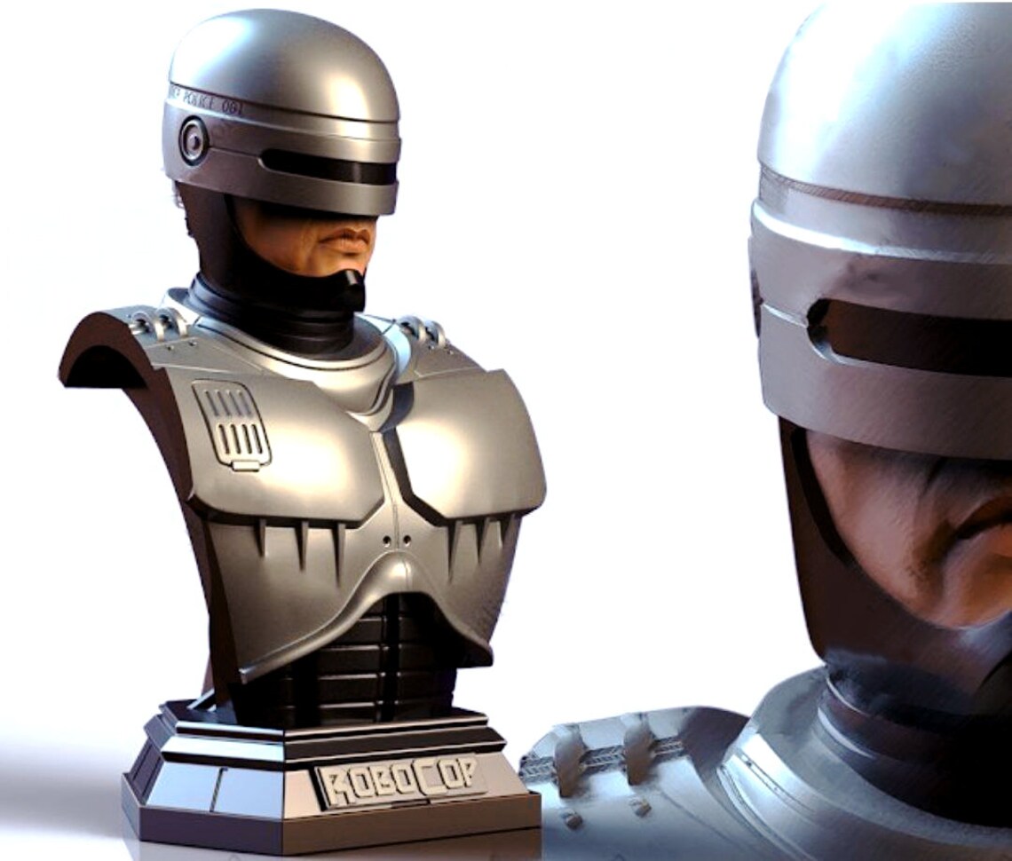 Robocop Bust 3D Printed Figure Model Diorama - Etsy