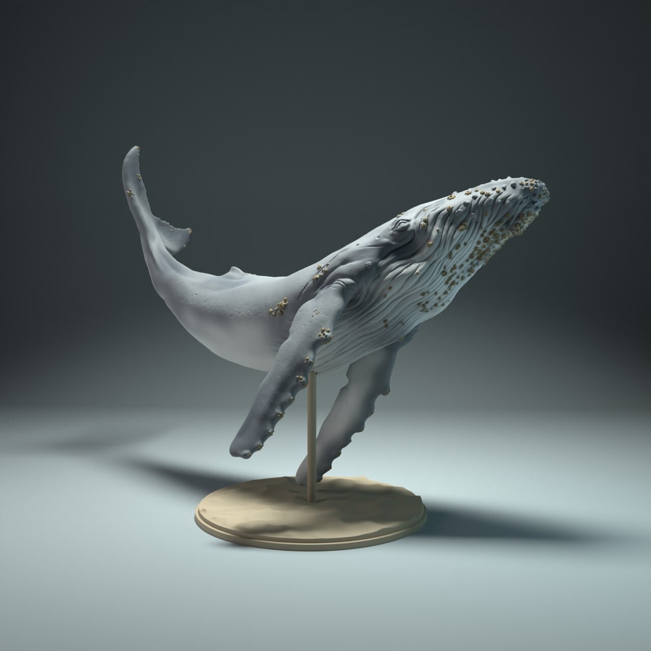 Humpback Whale 3D Printed Figure Model Diorama - Etsy