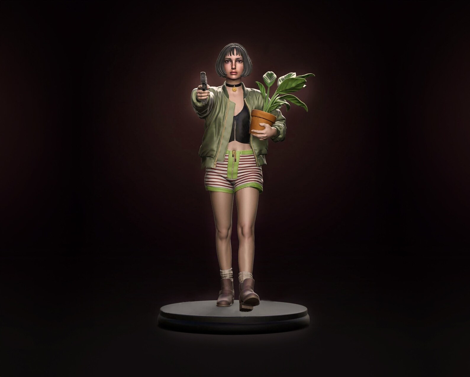 Leon-mathilda Girl 3D Printed Figure Model Diorama - Etsy