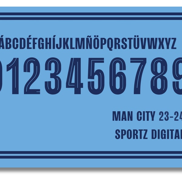 Manchester City Jersey Font - Etsy