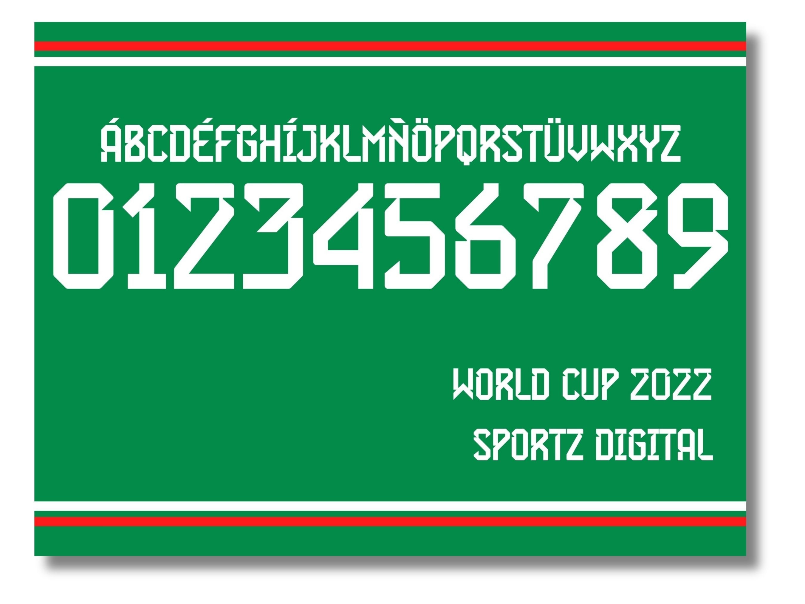 Font Vector Jersey Mexico World Cup 2023/2024 Font SVG, PDF, TTF ...