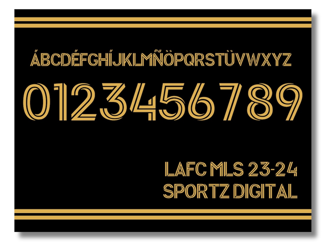 Font Vector Jersey LAFC 2023/2024 Font SVG, PDF, Ttf / Cutting Kit ...