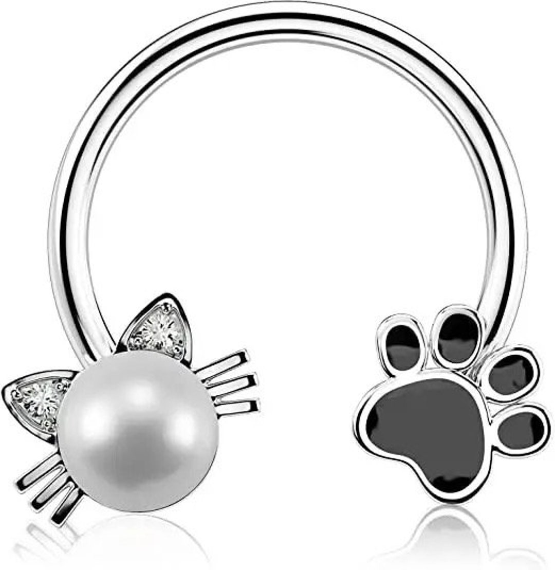 Cat and Dog Nose Ring Cute Septum Ring Silver Nose Piercing - Etsy