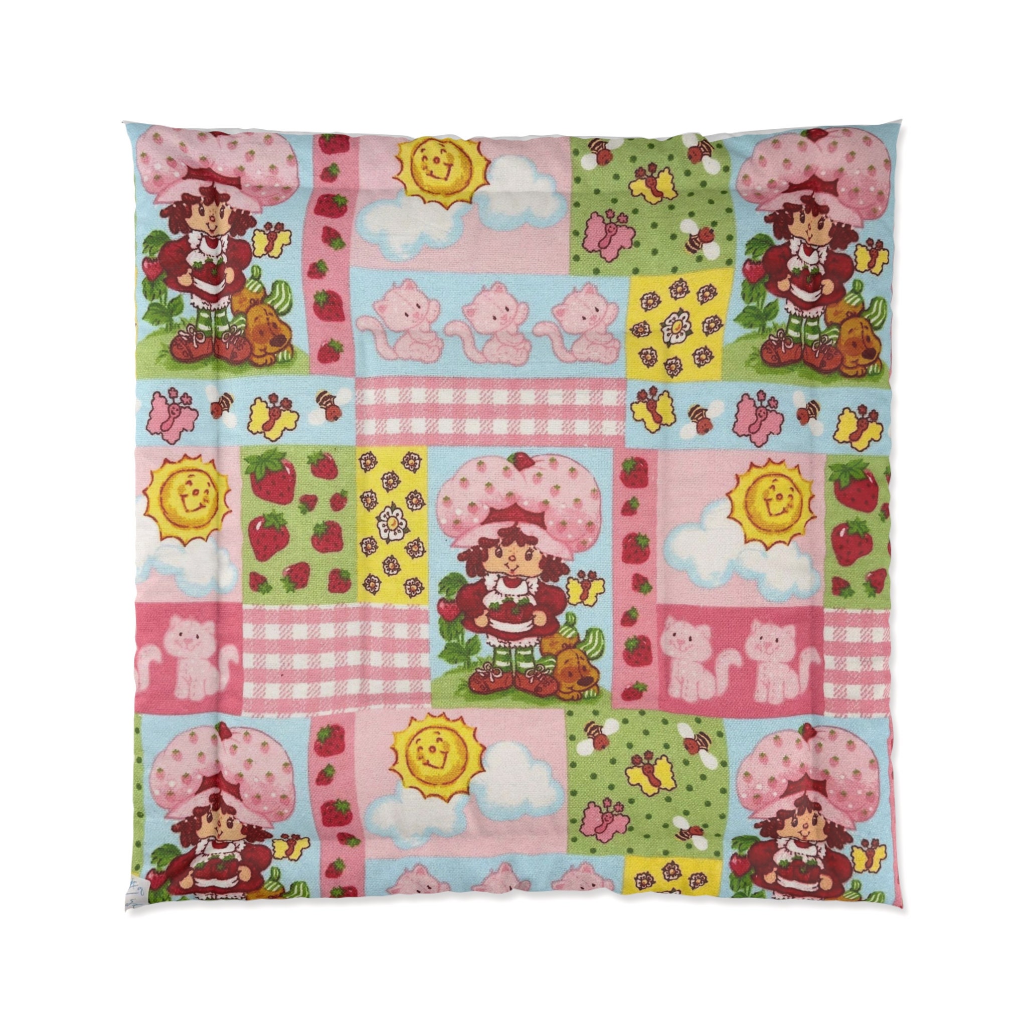Retro Strawberry Shortcake Comforter , Cute and Cozy Throw, Warm ...