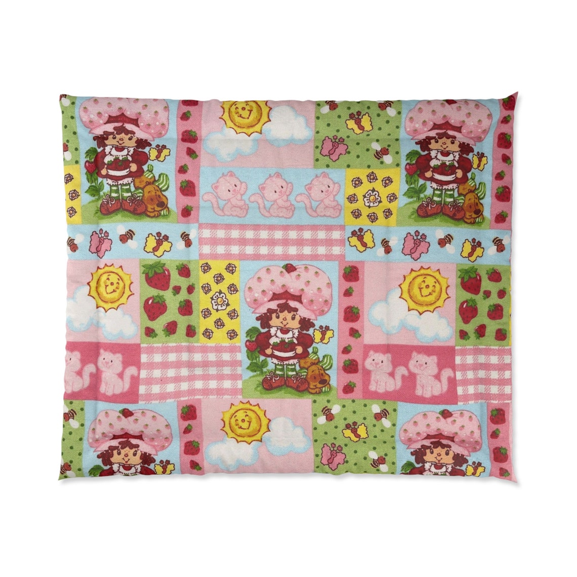 Retro Strawberry Shortcake Comforter , Cute and Cozy Throw, Warm ...