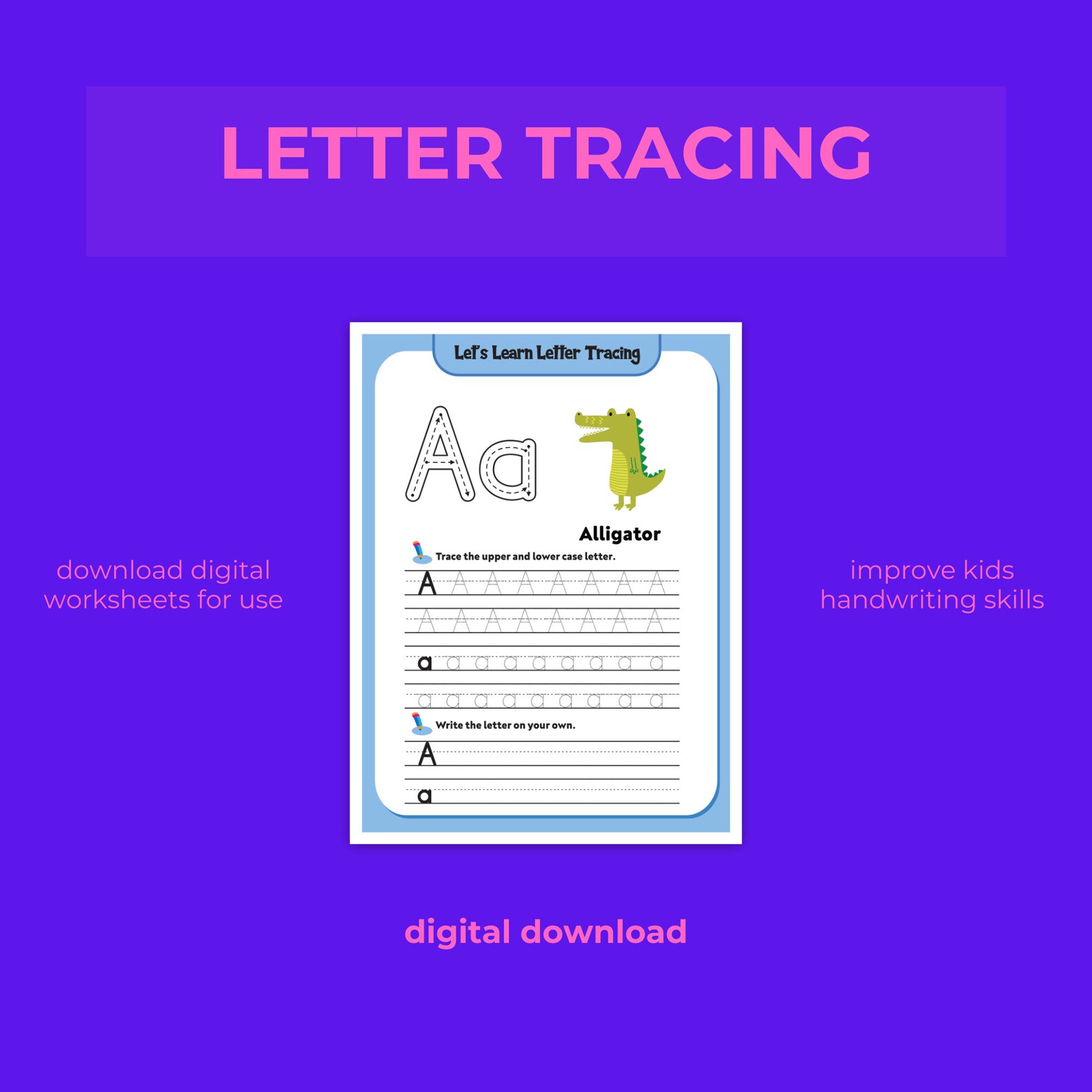 Printable Alphabet Homeschool Worksheets or Kindergarten Colour ...