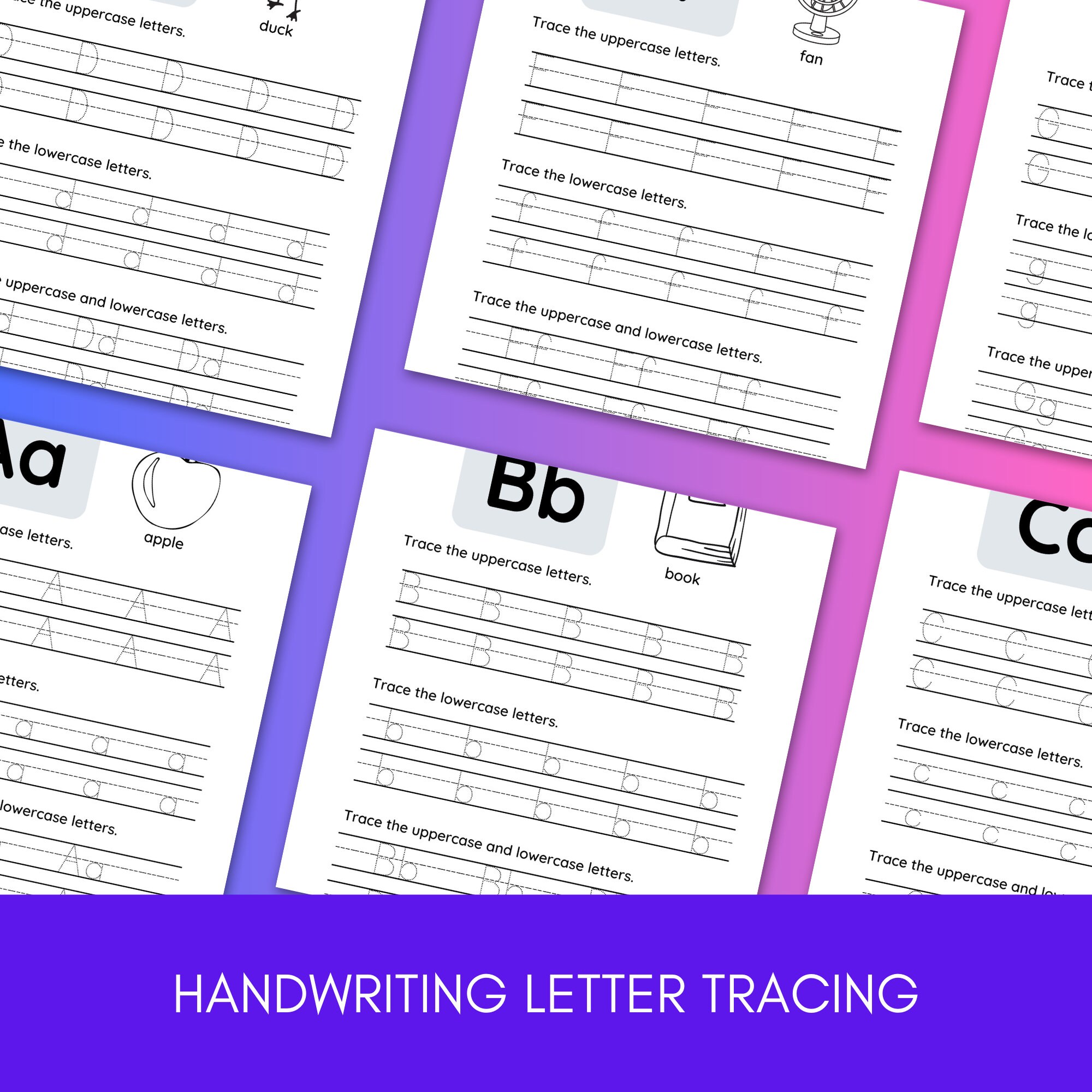 Printable Alphabet Homeschool Worksheets or Kindergarten Workbook ...